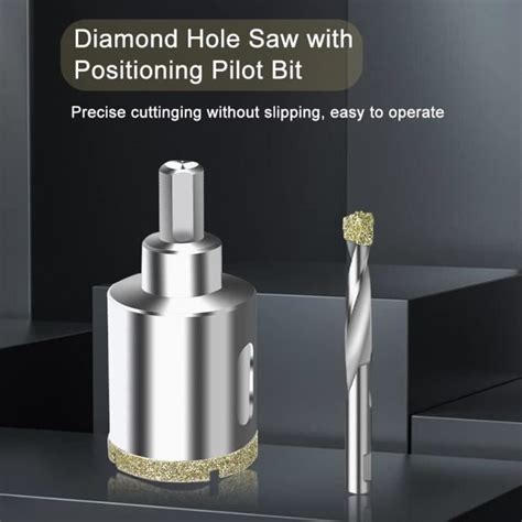 Scie Cloche Diamantée 100 mm avec Foret Guidage de Centrage Scie