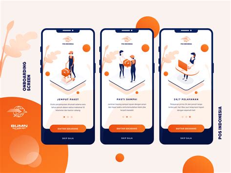 Pos Indonesia Onboarding Screen By Ardias Elga Kurnia Ui Design Mobile