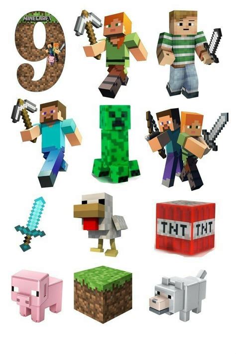 Minecraft Party Free Printable Cake Toppers Artofit