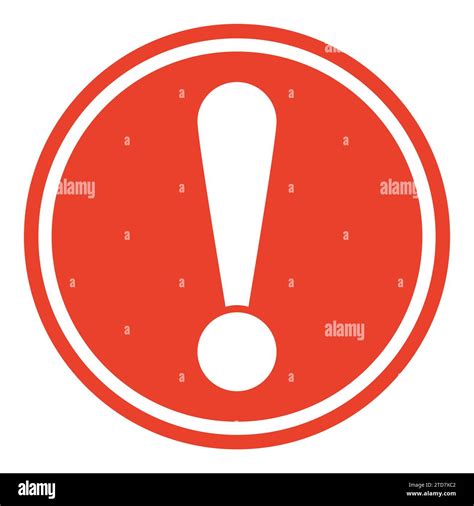 Round Warning Sign With Exclamation Mark Warning About Importance