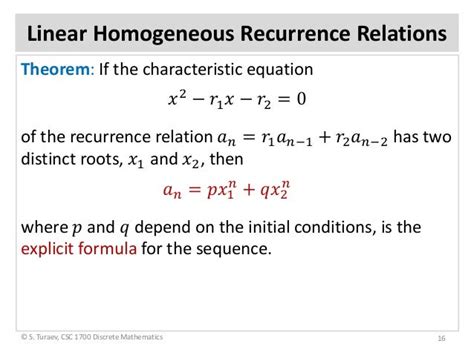 recurrence relations
