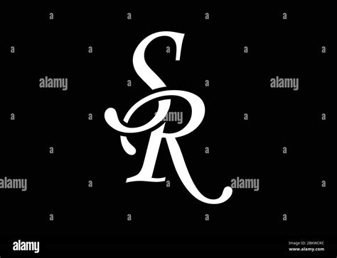 Initial Monogram Letter Sr Logo Design Vector Template Graphic