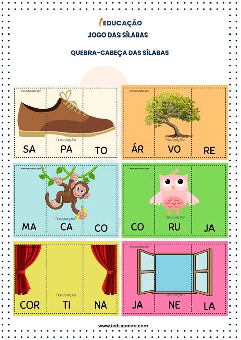 Jogo Das S Labas Jogo Das Silabas Atividades Silabas Descubra