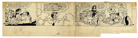 Lot Detail Lil Abner Sunday Strip From 11 March 1956 Featuring Mammy Yokum And Moonbeam