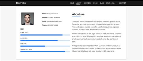 Portfolio Templates Free For Web Design