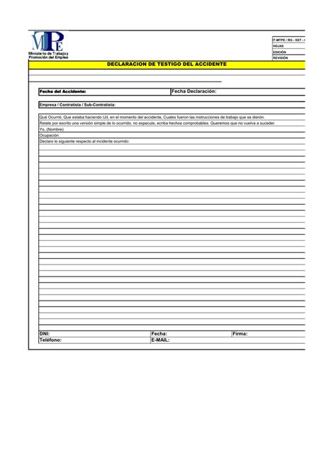 Carta De Testigo De Abuso