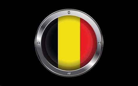 Bandeira da bélgica em vetor 3d Vetor Premium
