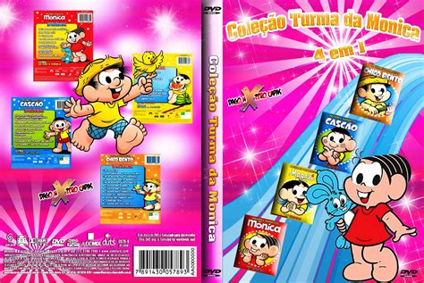 VECOSTAR Capas de DVD s Capa DVD Coleção Turma da Mônica 4 em 1