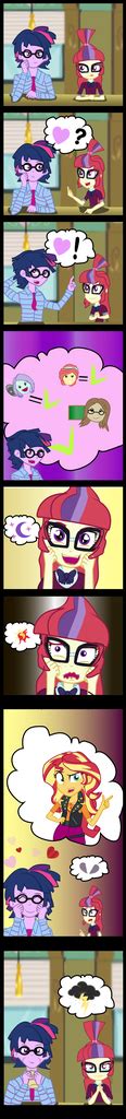 Safe Artist Urhangrzerg Moondancer Sci Twi Sunset