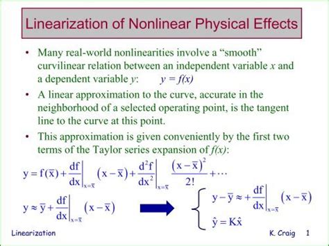 linearization of nonlinear physical effects mechatronics
