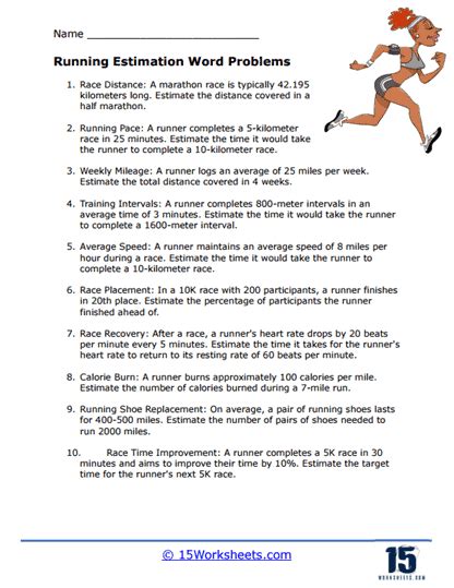 Estimation Word Problems Worksheets Worksheets