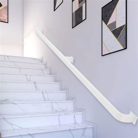 Industrial Stair Railing Metal Hand Rails For Indoor Stairs Wall Mount