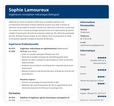 Exemple De CV 50 Exemples Simples Et Gratuits 2022