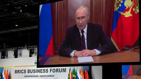 Russia S Putin Attends Brics Summit In South Africa Remotely