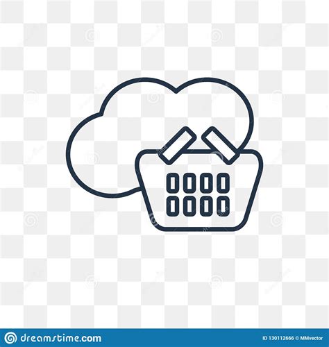 Icono Del Vector De La Cesta De Compras Aislado En Fondo Transparente