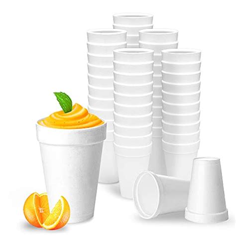 20 Oz Disposable Styrofoam Cups 50 Pack White Foam Cup In