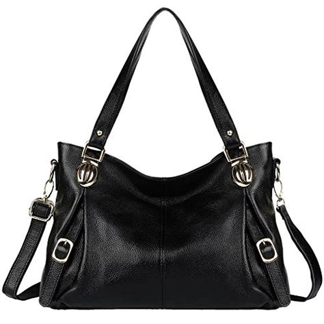 Yahoho Sac Porté Epaule Sac à Main Bandoulière Femme Cuir Pleine Fleur