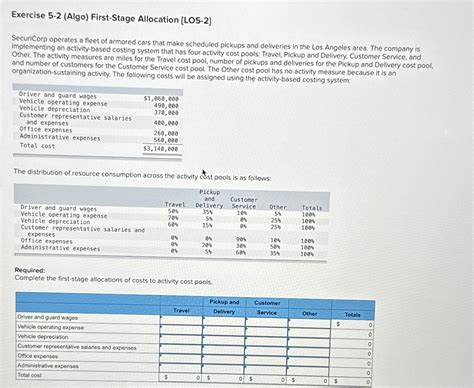 solved exercise 5 2 algo ﻿first stage allocation
