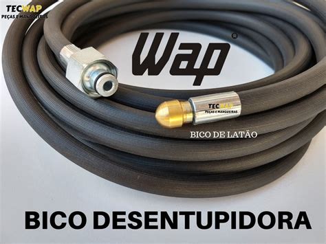 Kit Mangueira Desentupidora 15 Metros Wap Bravo 05 Metros Mangueira