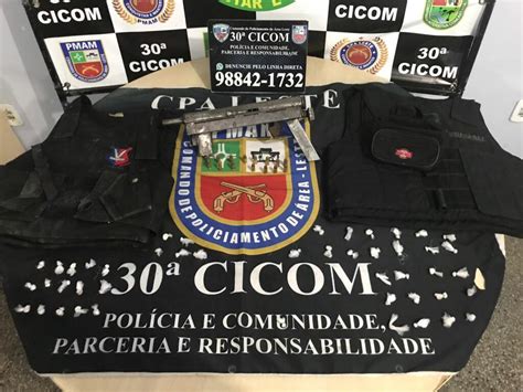 Pol Cia Militar Apreende Arma De Fogo Coletes Bal Sticos Muni Es E