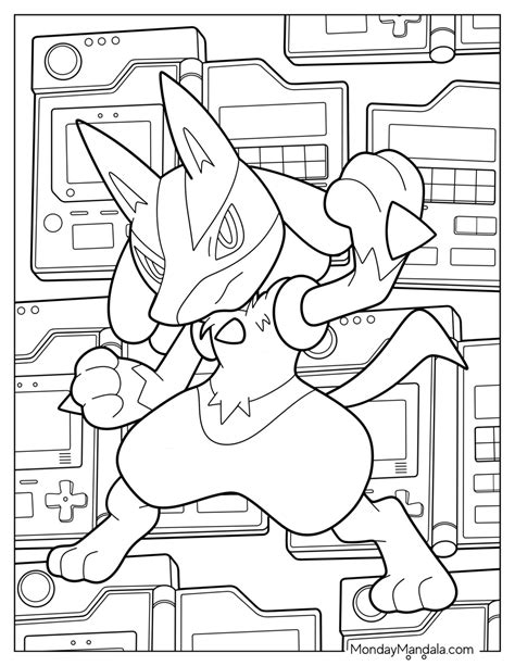 20 Lucario Coloring Pages Free PDF Printables