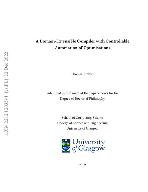 pdf a domain extensible compiler with controllable automation of optimisations