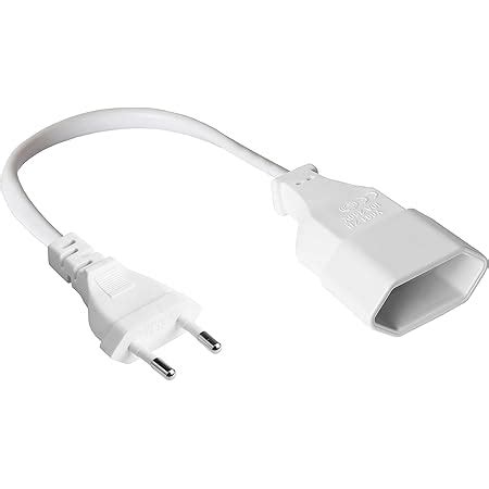 Goobay 51356 Stromkabel Verlängerung 2 polig Euro Netzkabel Eurostecker