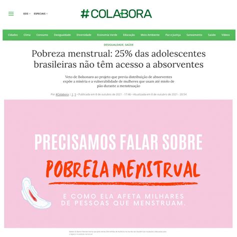 Absorvendo Amor On Twitter PRECISAMOS FALAR SOBRE POBREZA MENSTRUAL