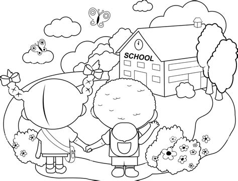 Bella Scuola Da Colorare Scarica Stampa O Colora Subito Online