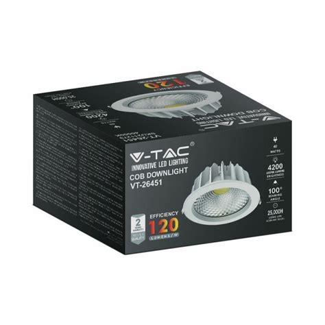 V Tac W Led Cob Downlight Reflector A Round K Sku Vt
