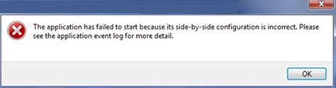 Microsoft Office The Application Has Failed To Start Because Side By