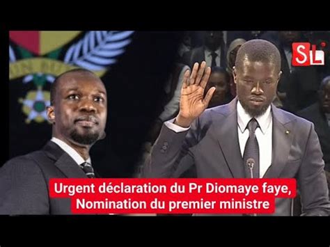 Urgent Ousmane Sonko Nomm Premier Ministre Du S N Gal Youtube