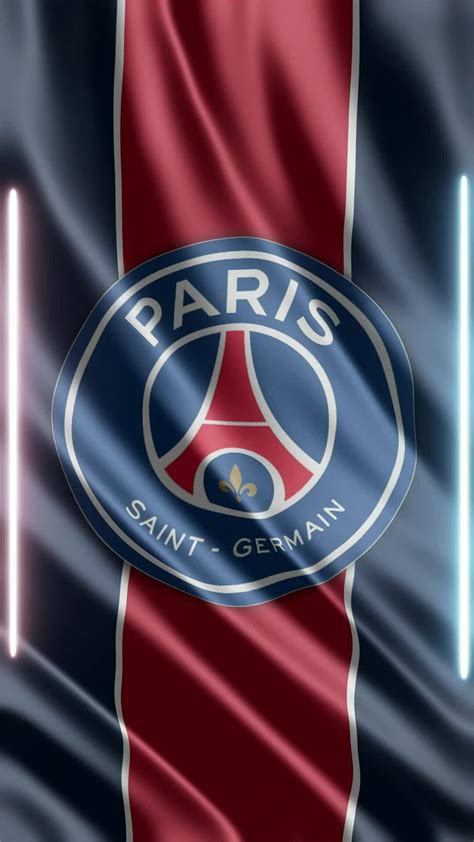 Waving FC Paris Saint Germain Flag Phone Background Or Social Media