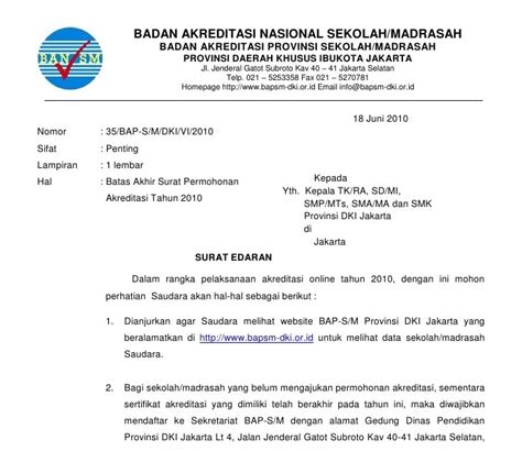 Detail Contoh Surat Permohonan Akreditasi Koleksi Nomer 24