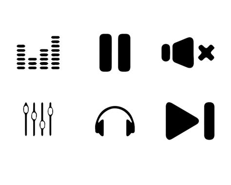 Botones del reproductor de música SVG Símbolos de la lista Etsy España