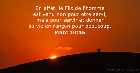 17 août 2023 Verset Biblique du Jour Marc 10 45 DailyVerses net