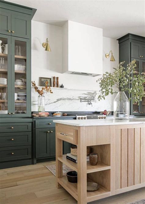 Sage Green Kitchen Cabinet Ideas 2 Green Kitchen Island Dark Green