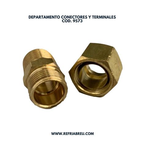 CONECTOR BRONCE 3 8 MACHO NPT X 1 2 COMPRESION FAIRVIEW Refriabreu