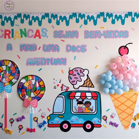 Painel Volta S Aulas Tema Doce Aventura Prof Amor Professora E