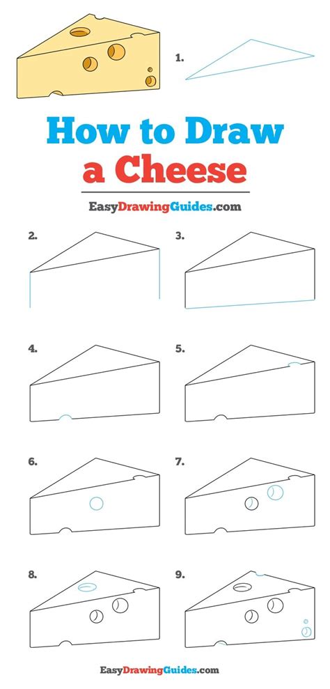 How To Draw A Cheese Really Easy Drawing Tutorial In 2021 Drawing