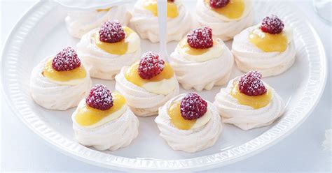 Mini Lemon Custard Pavlovas
