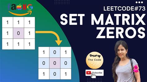 set matrix zeros leetcode 73 solution and explanation interview problems youtube