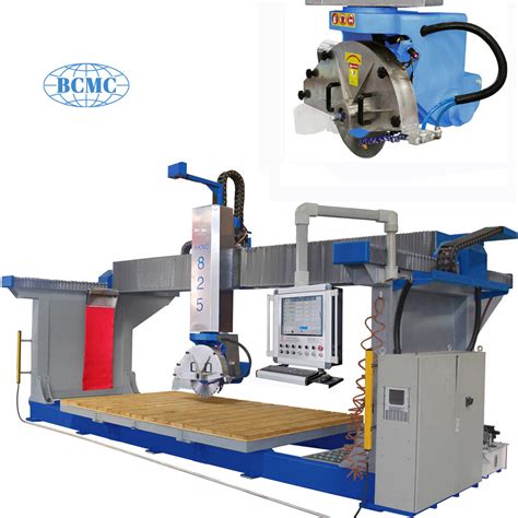 Bcmc Bcnc 825 Series Five Axis CNC Multifunctional Bridge Saw Stone