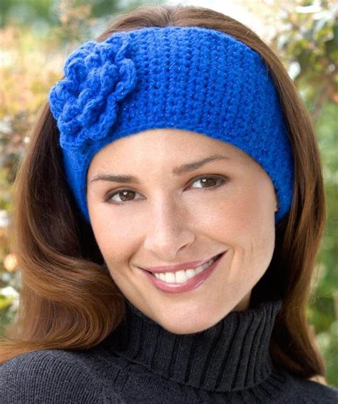 Easy Crochet Headband With Flowers