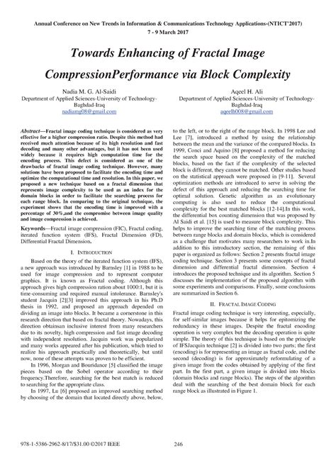 towards enhancing of fractal image compression performance via block complexity 7 9 march