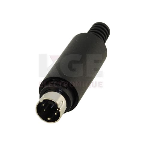 Connecteur Mini DIN Mâle 4 Broches Électronique KGE Ãlectronique