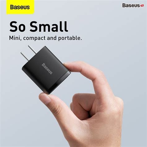 Cốc sạc nhanh siêu nhỏ gọn Baseus Compact Quick Charger 20W USB Type C
