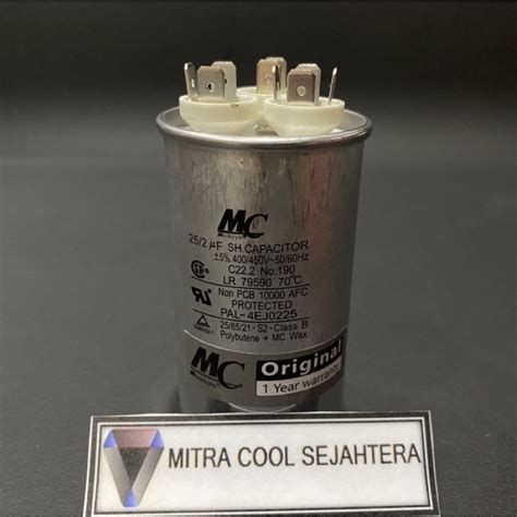 Jual KAPASITOR AC CAPACITOR AC LG 3 KAKI 25 2 UF MERK MC 25 2 MIKRO