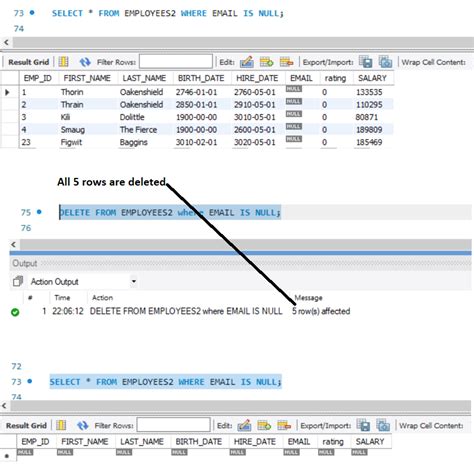 mysql delete statement