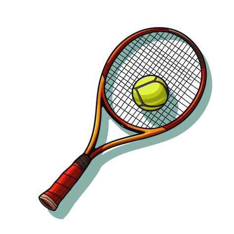 Premium Ai Image Dynamic Tennis Duo Vibrant Clipart Of Tennis Racket Ball